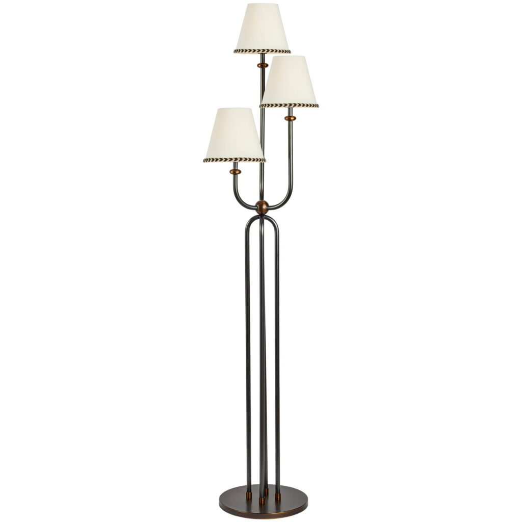 Trois Floor Lamp (Bronze and Aged Brass) - Bloomingdales Lighting