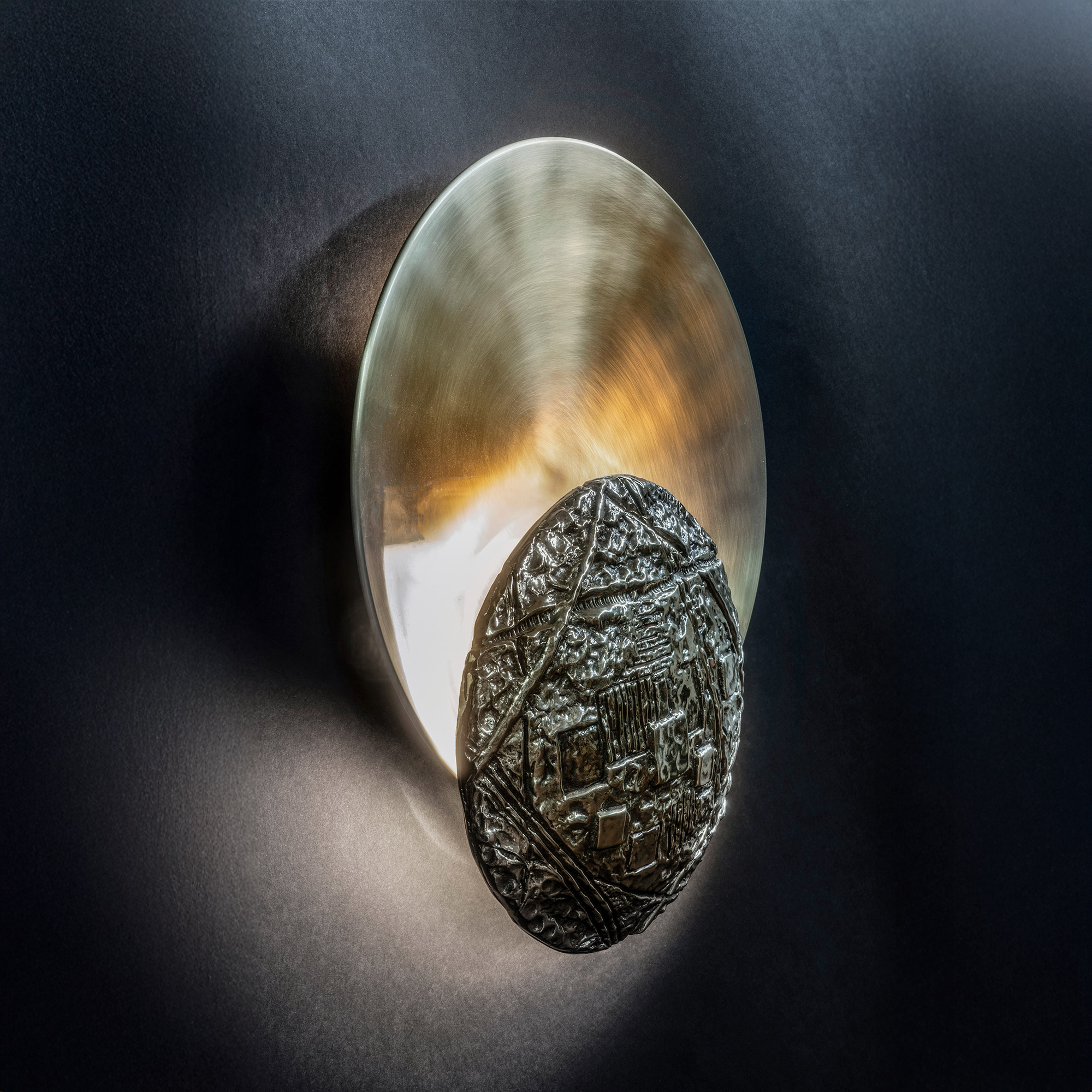 Gong Wall Light (Casted Brass) - Bloomingdales Lighting