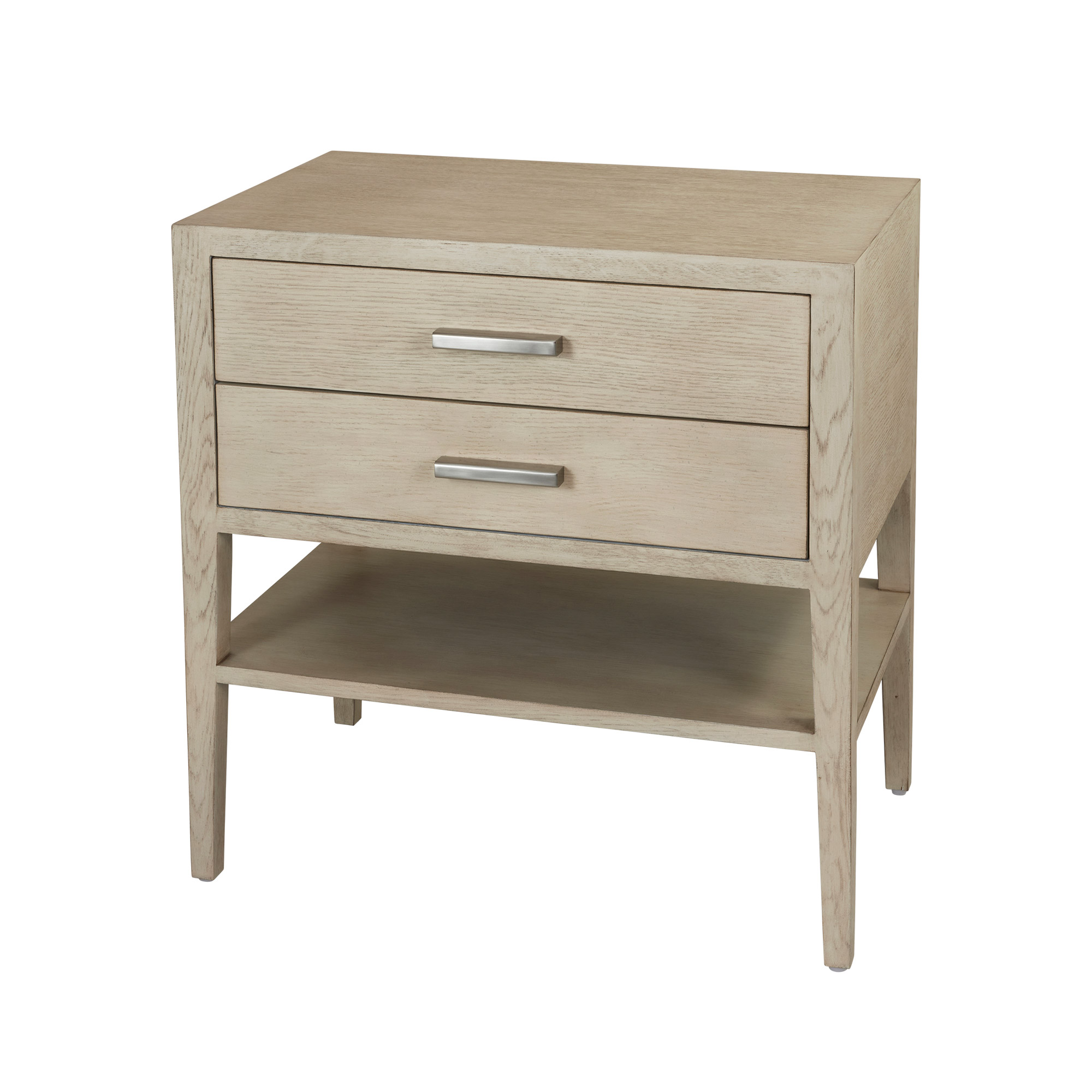 Bianco Two Drawer Bedside Table (Ivory) - Bloomingdales Lighting