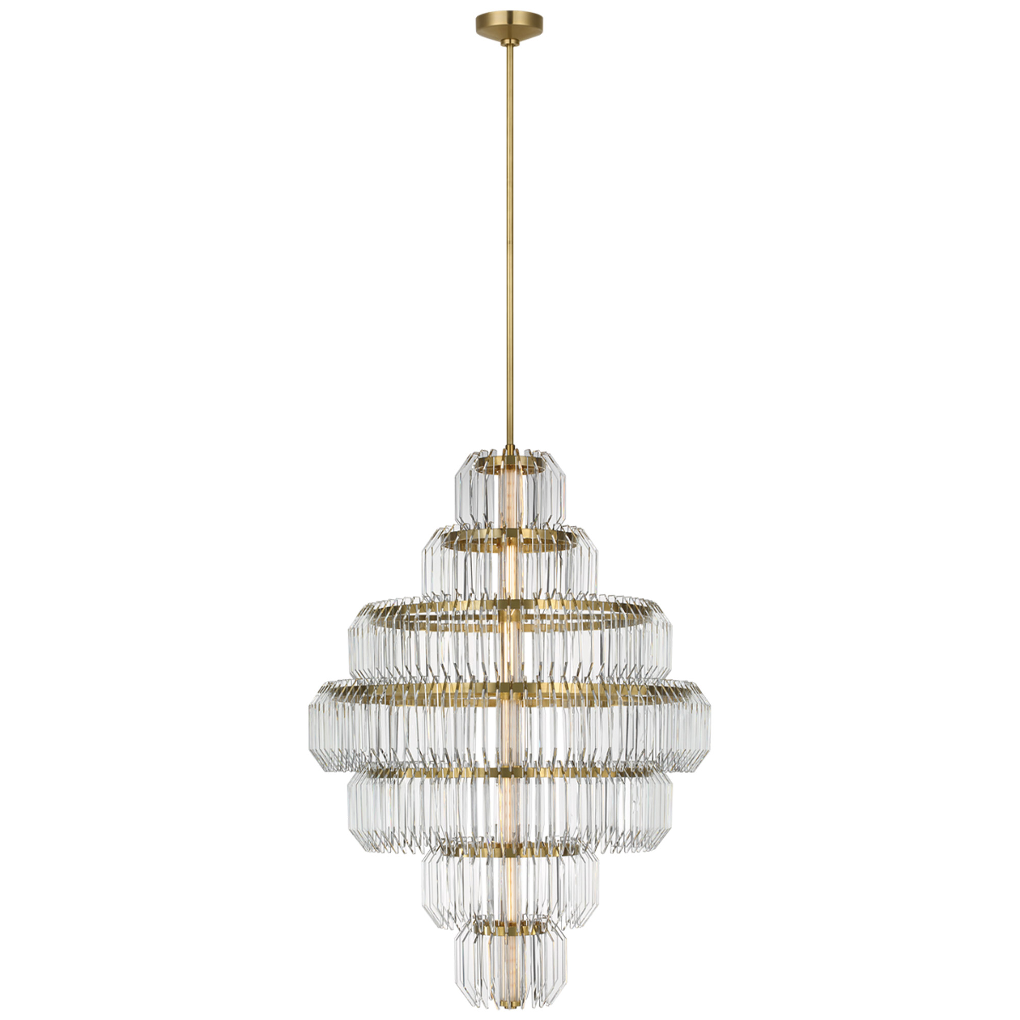 Killarney 32" Layered Chandelier (Clear Crystal in Brass ...