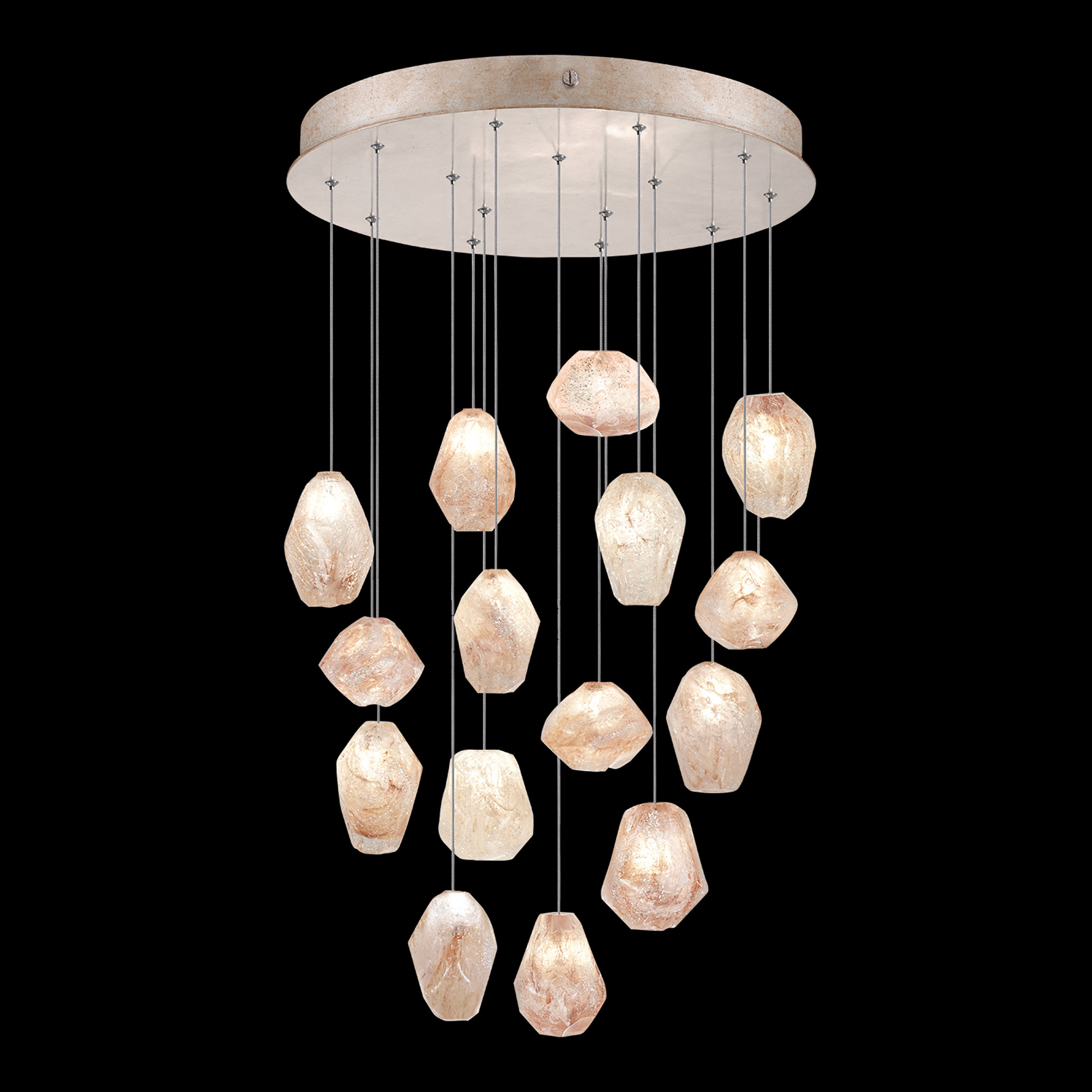 Natural 21" Round Pendant (Gold) - Bloomingdales Lighting