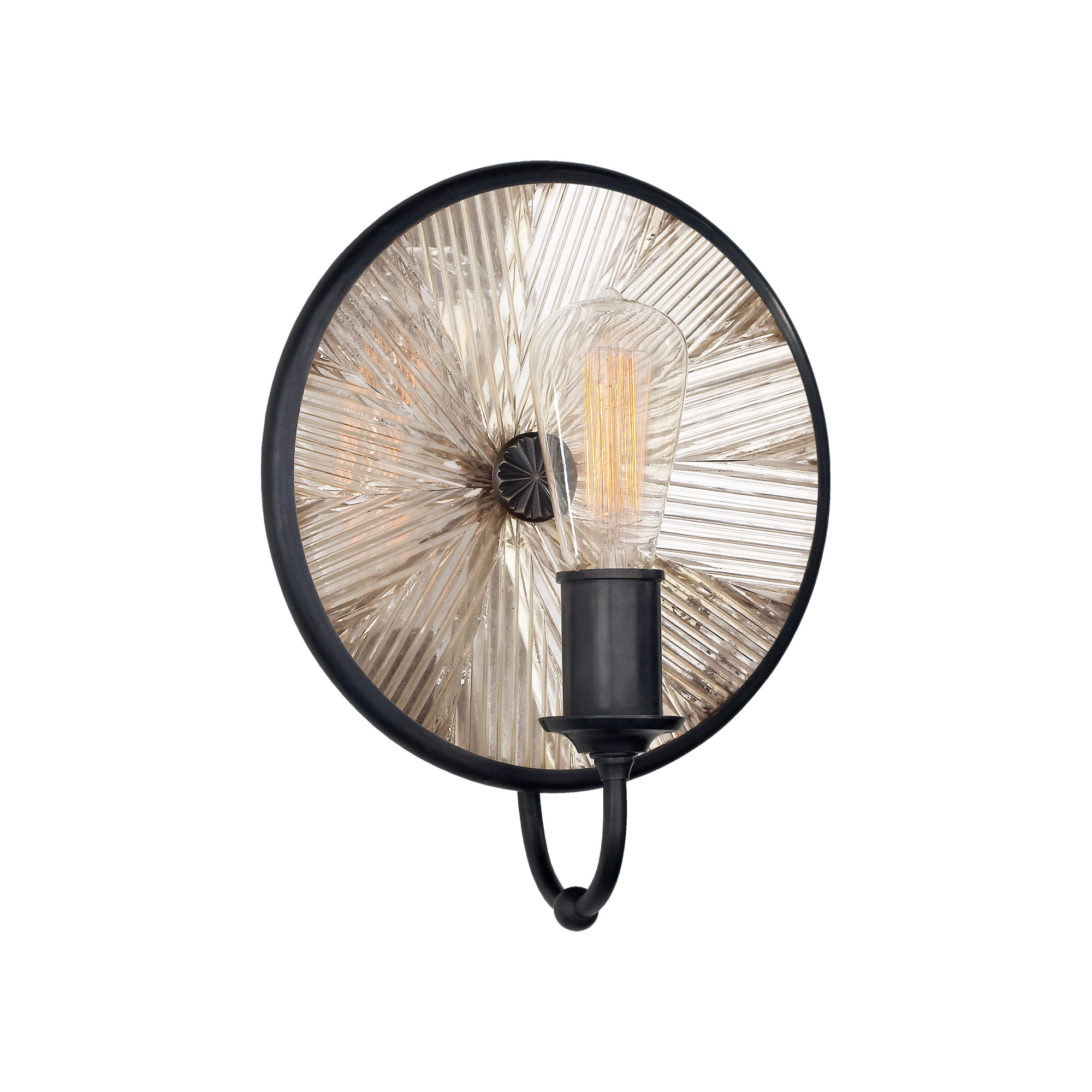 Rivington Small Round Sconce (Bronze and Mirror) - Bloomingdales Lighting