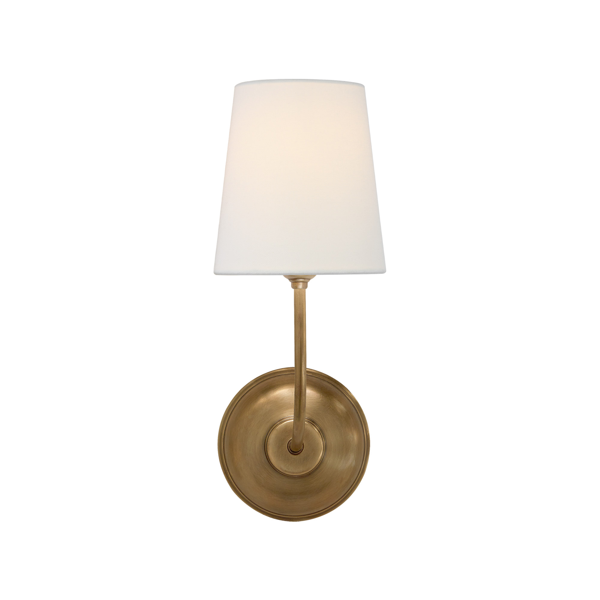 Vendome Brass Wall Sconce with Linen Shade | Bloomingdales