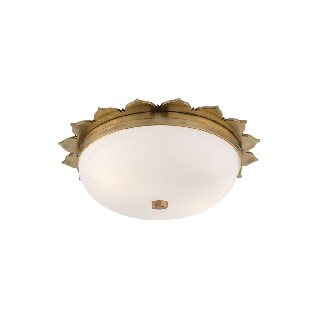 Rachel Flush Brass & Glass - Bloomingdales Lighting