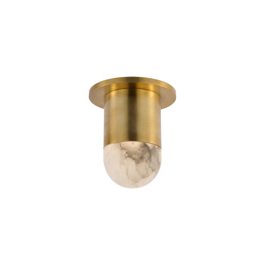Melange Mini Flush Mount (Brass & Alabaster)- Bloomingdales