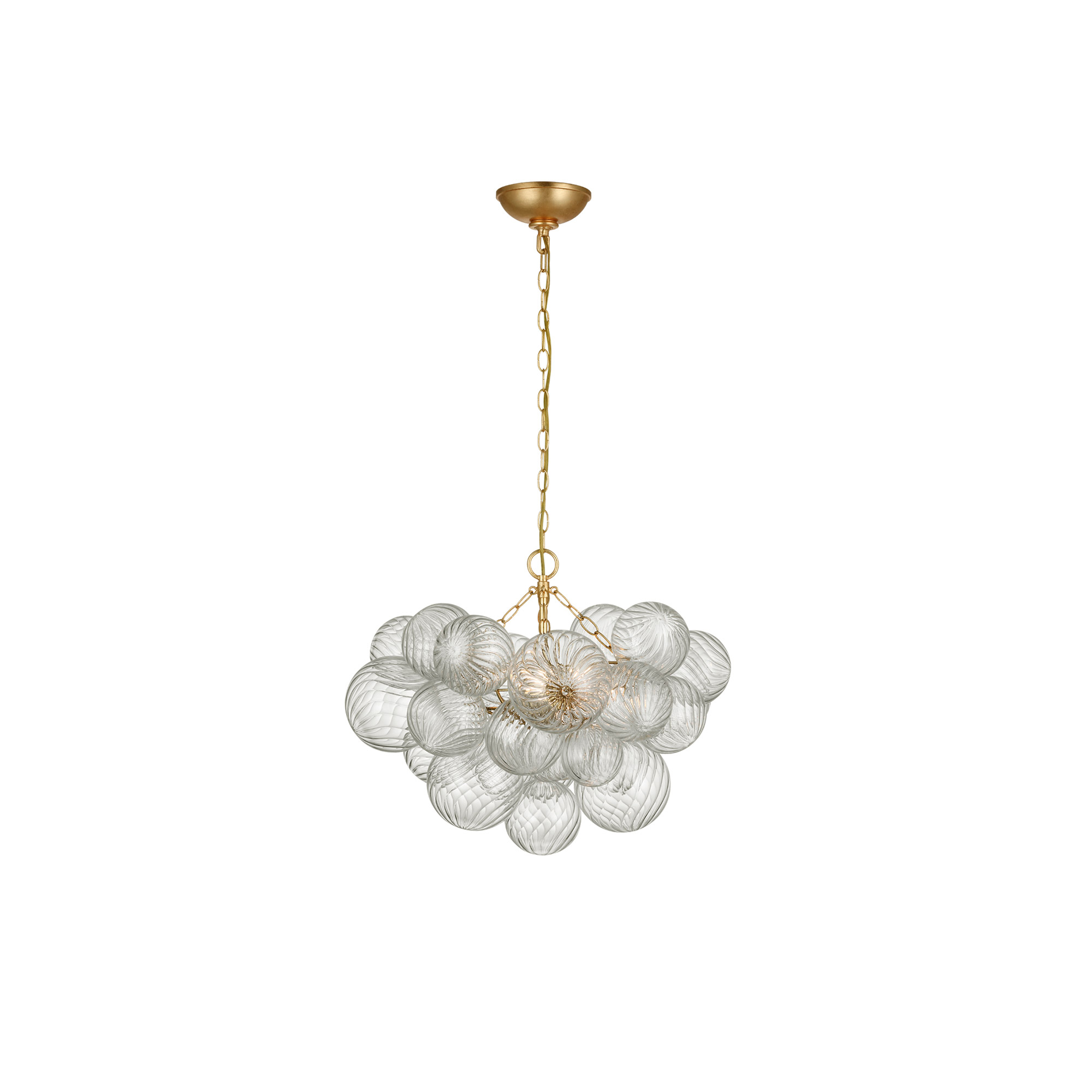 Talia Small Chandelier (Gild & Swirled Glass) - Bloomingdales Lighting
