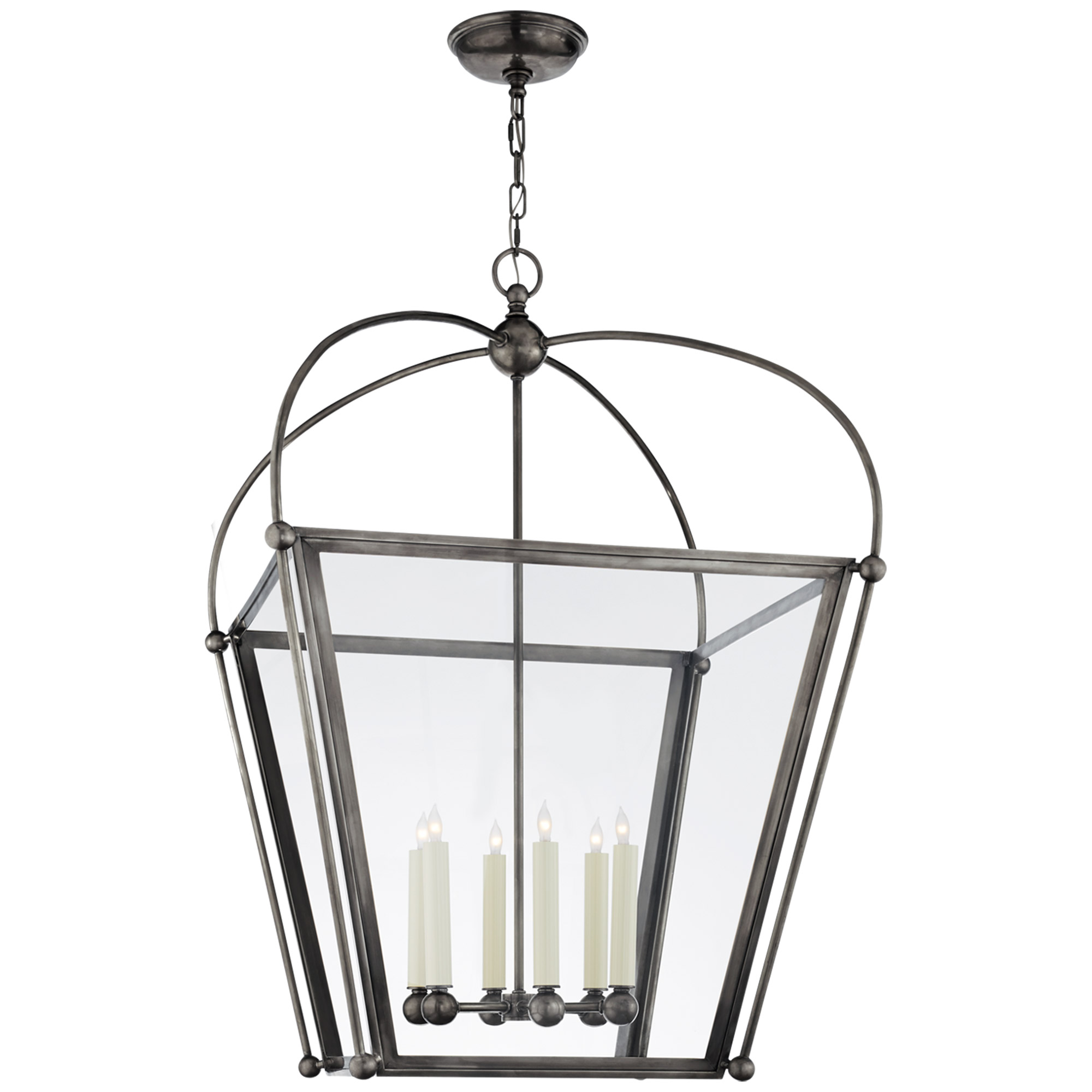 Riverside Lrg Square Lantern (Bronze) - Bloomingdales Lighting