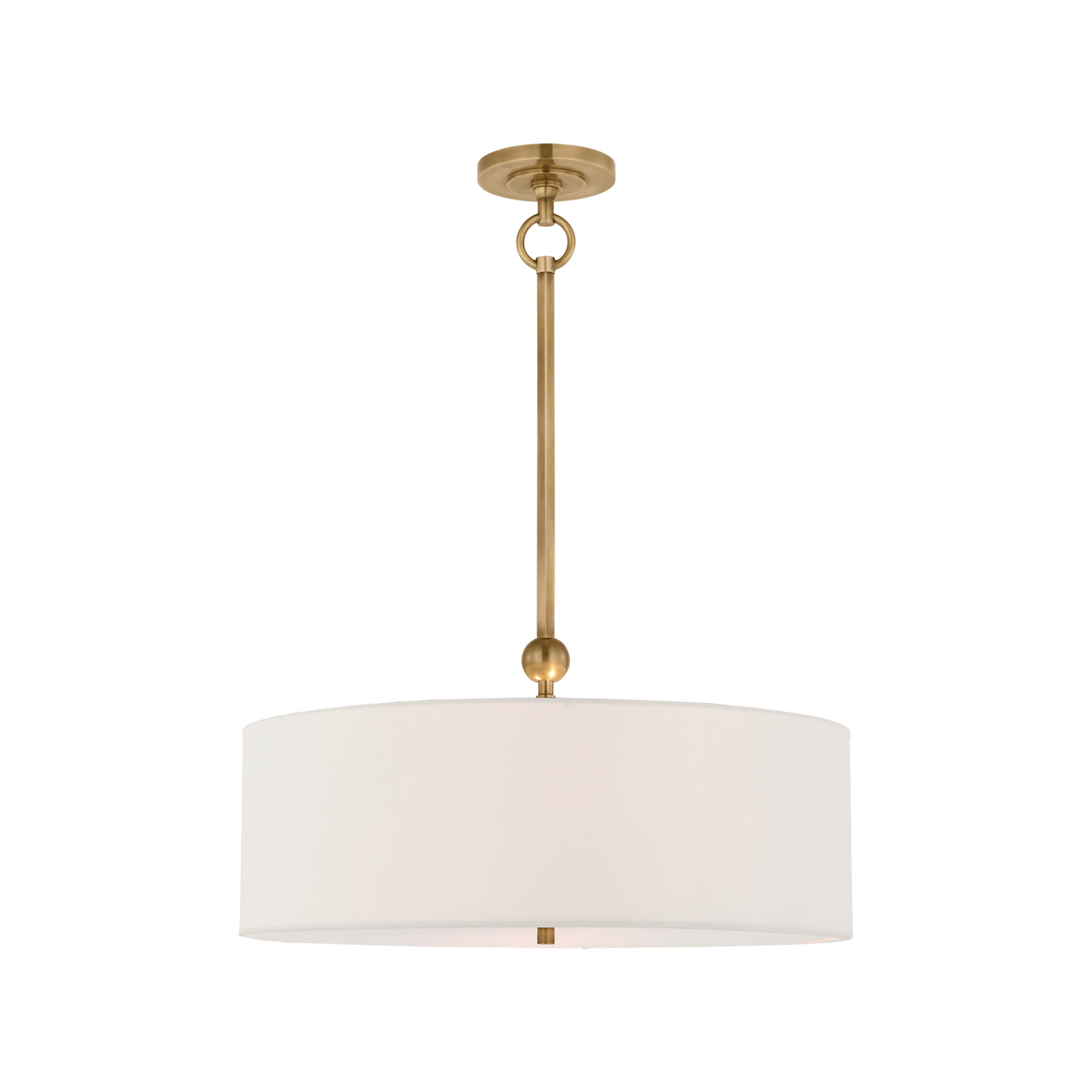 Reed Hanging Shade In Brass - Bloomingdales Lighting